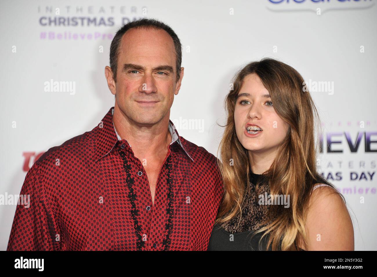 Christopher Meloni, left, and Eva Pietra Meloni arrive at the World ...