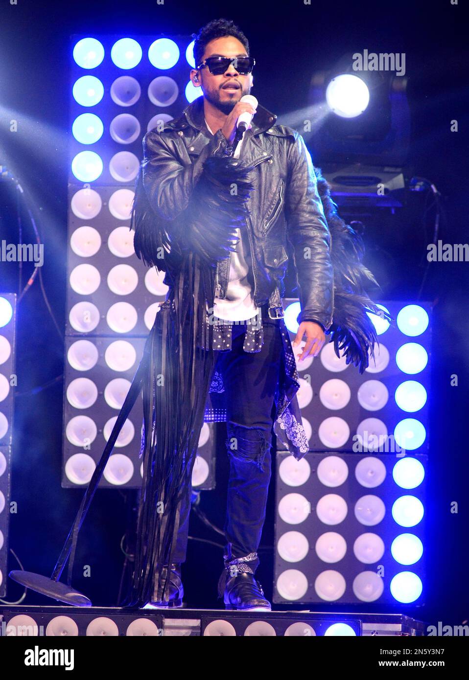 Singer songwriter Miguel performs in concert at the Wells Fargo Center ...