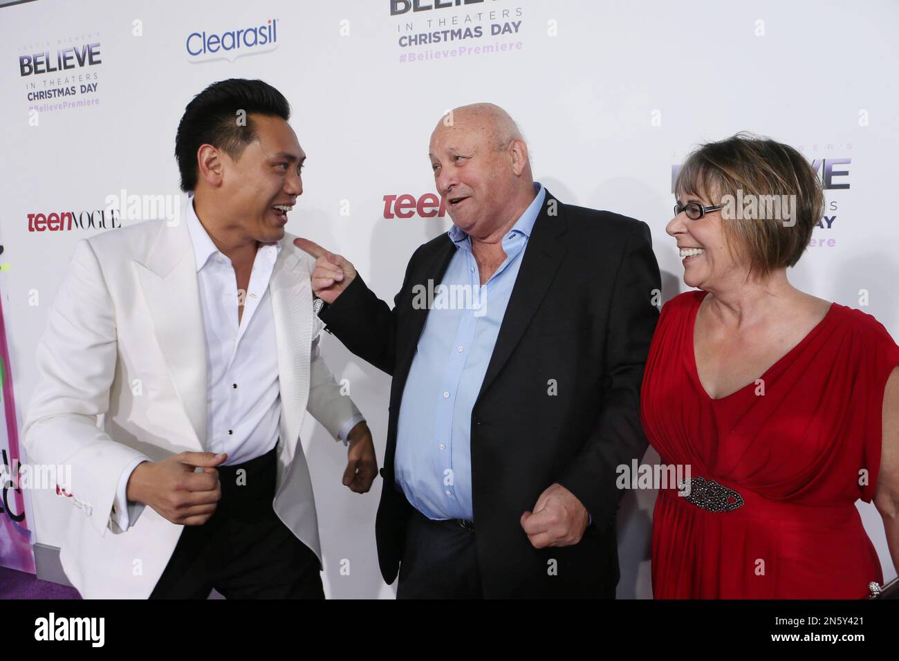 Prodcuer/director/writer Jon M. Chu, Bruce Dale and Diane Dale seen at the World Premiere of ...