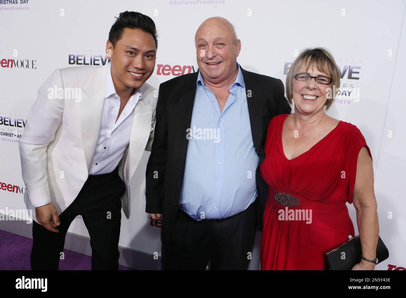 Prodcuer/director/writer Jon M. Chu, Bruce Dale and Diane Dale seen at the World Premiere of ...