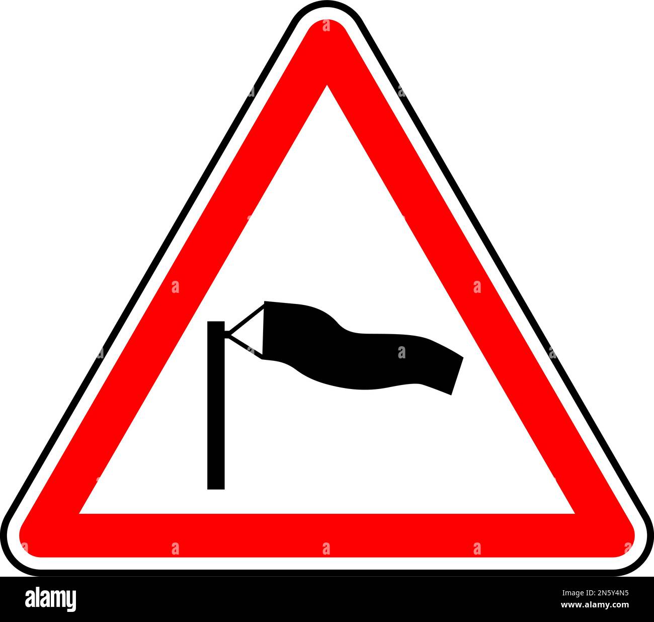 Vector graphic of a uk side winds road sign. It consists of a depiction ...