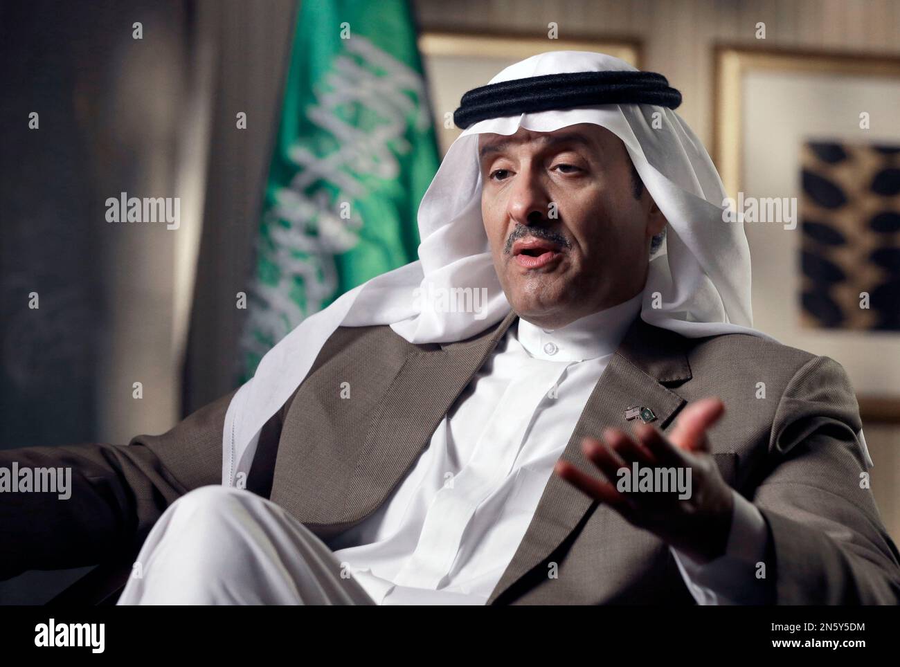 Prince Sultan bin Salman bin AbdulAziz Al Saud speaks during an ...