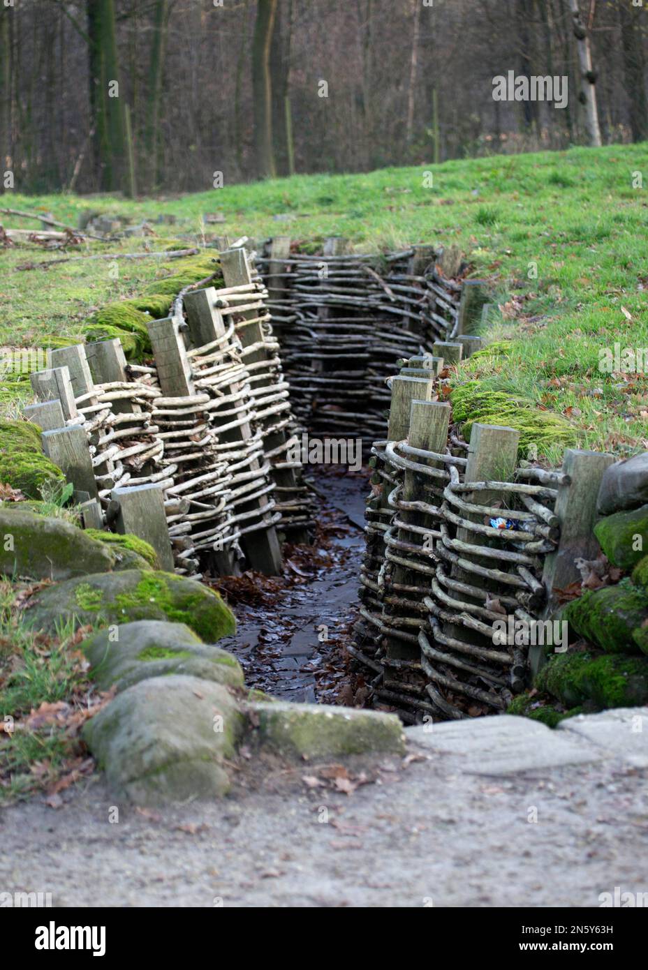 World War One German trenches at Bayernwald, 'Bavarian Wood' in ...