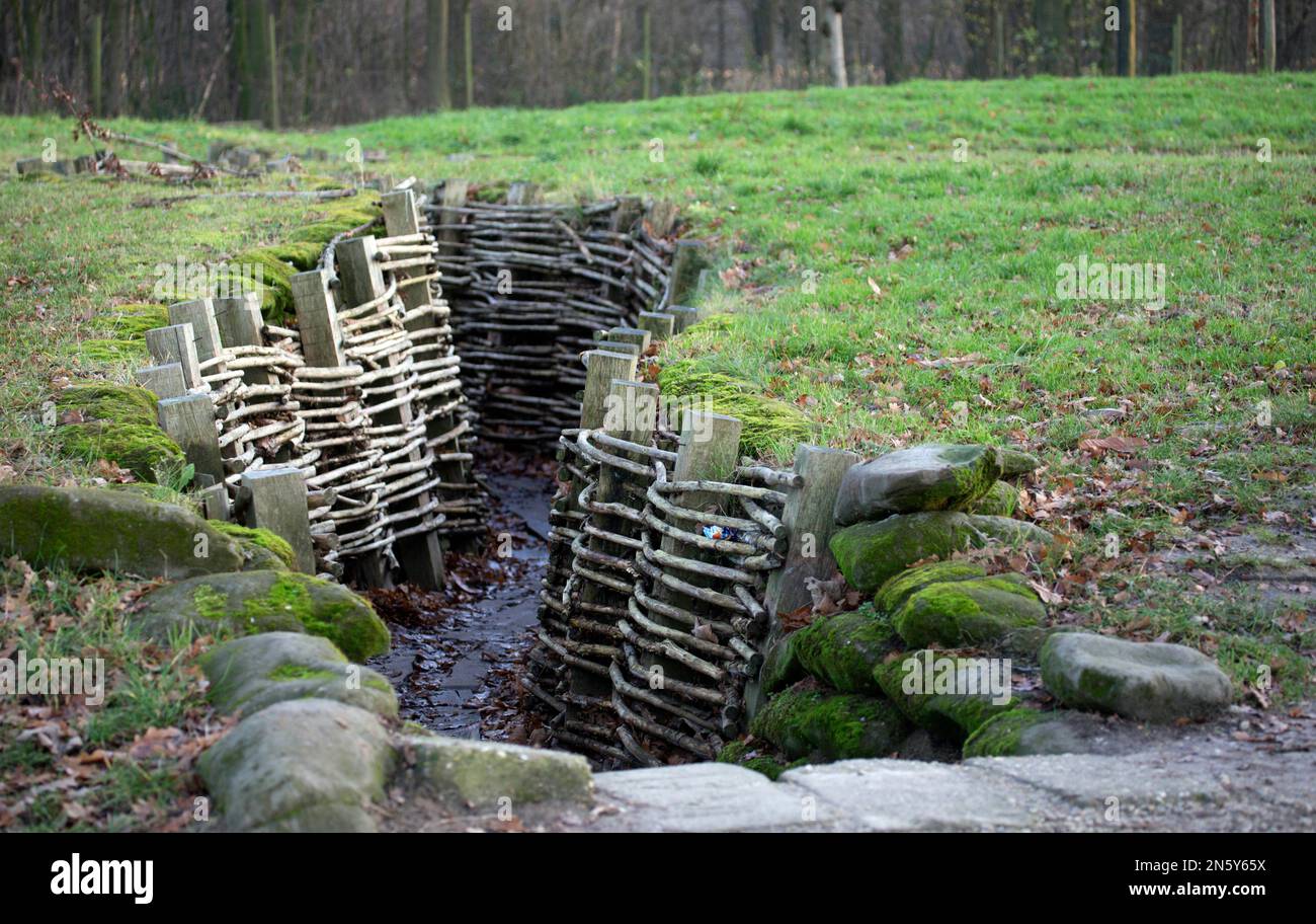 World War One German trenches at Bayernwald, 'Bavarian Wood' in ...
