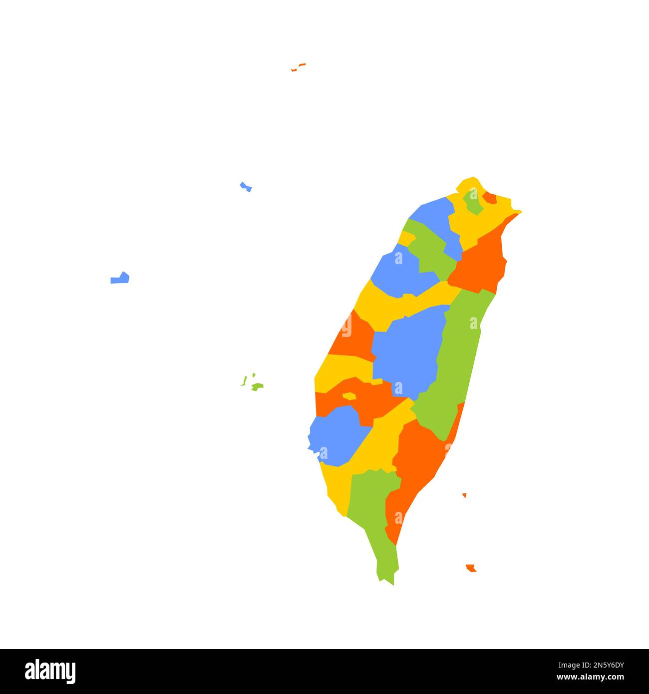 Taiwan political map of administrative divisions - provinces and ...