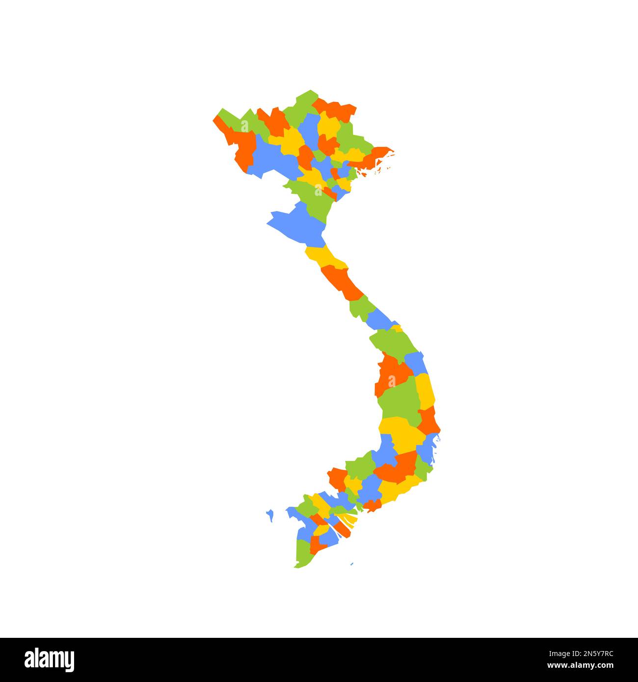 Vietnam political map of administrative divisions - provinces and ...