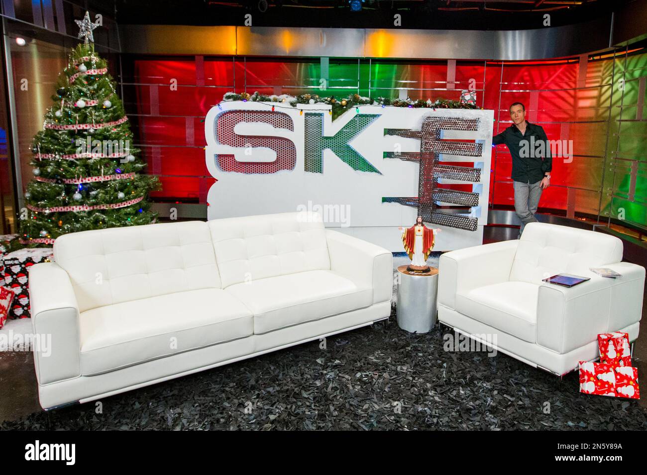 DJ Skee on set during filming of SKEE Live on Tuesday December 17, 2013 ...