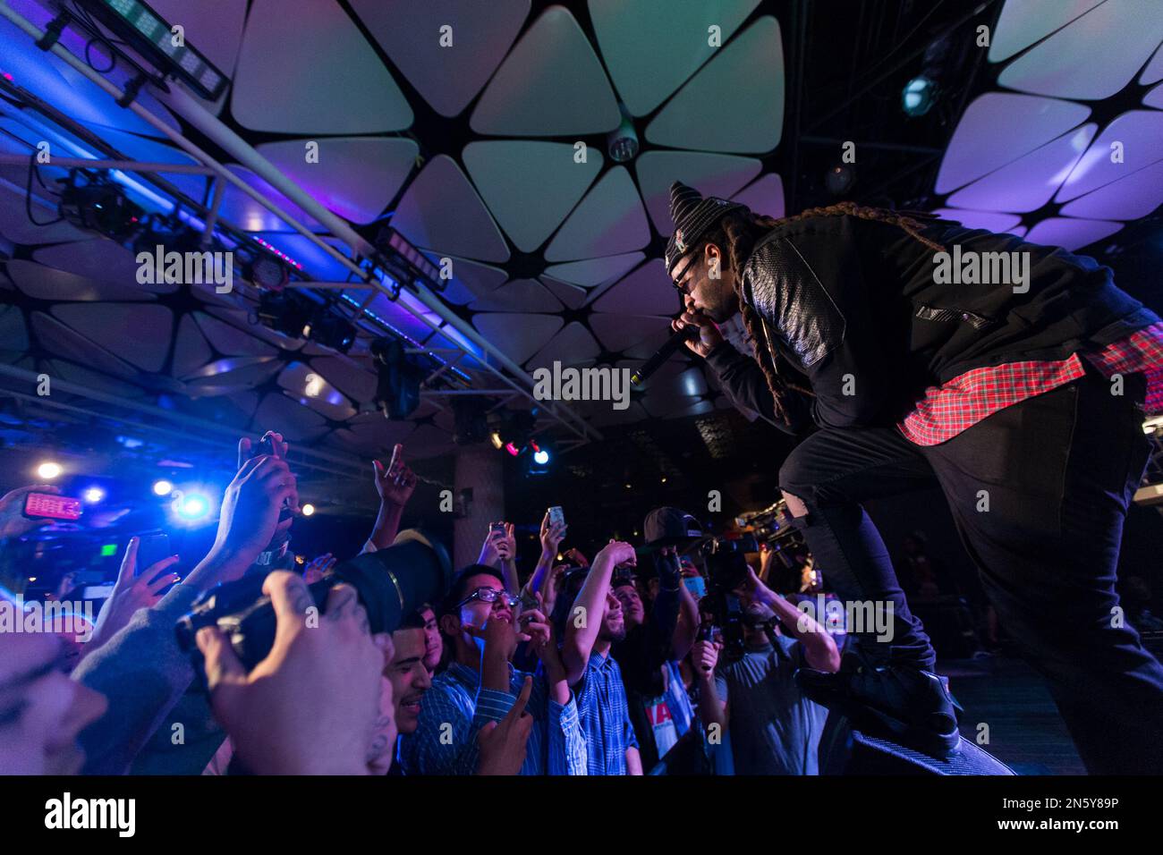 Ty Dolla Sign performs on stage during filming of SKEE Live on Tuesday ...