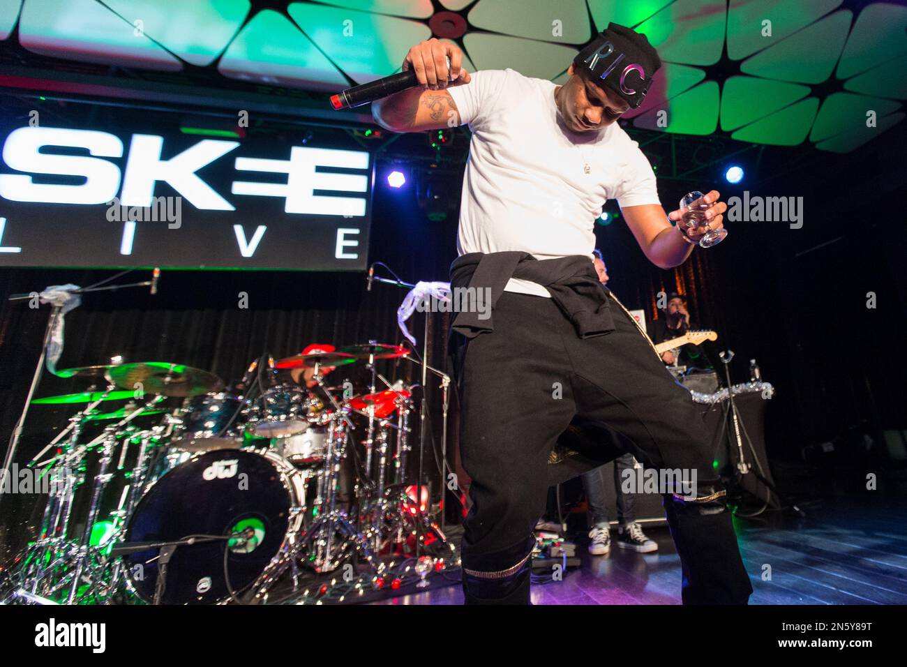 Joe Moses performs on stage during filming of SKEE Live on Tuesday ...