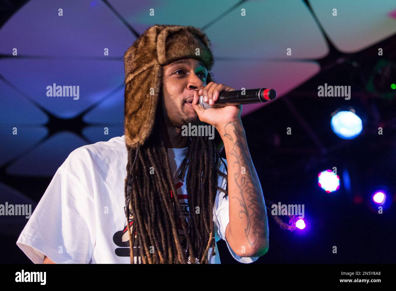 Cousin Fik performs on stage during filming of SKEE Live on Tuesday ...