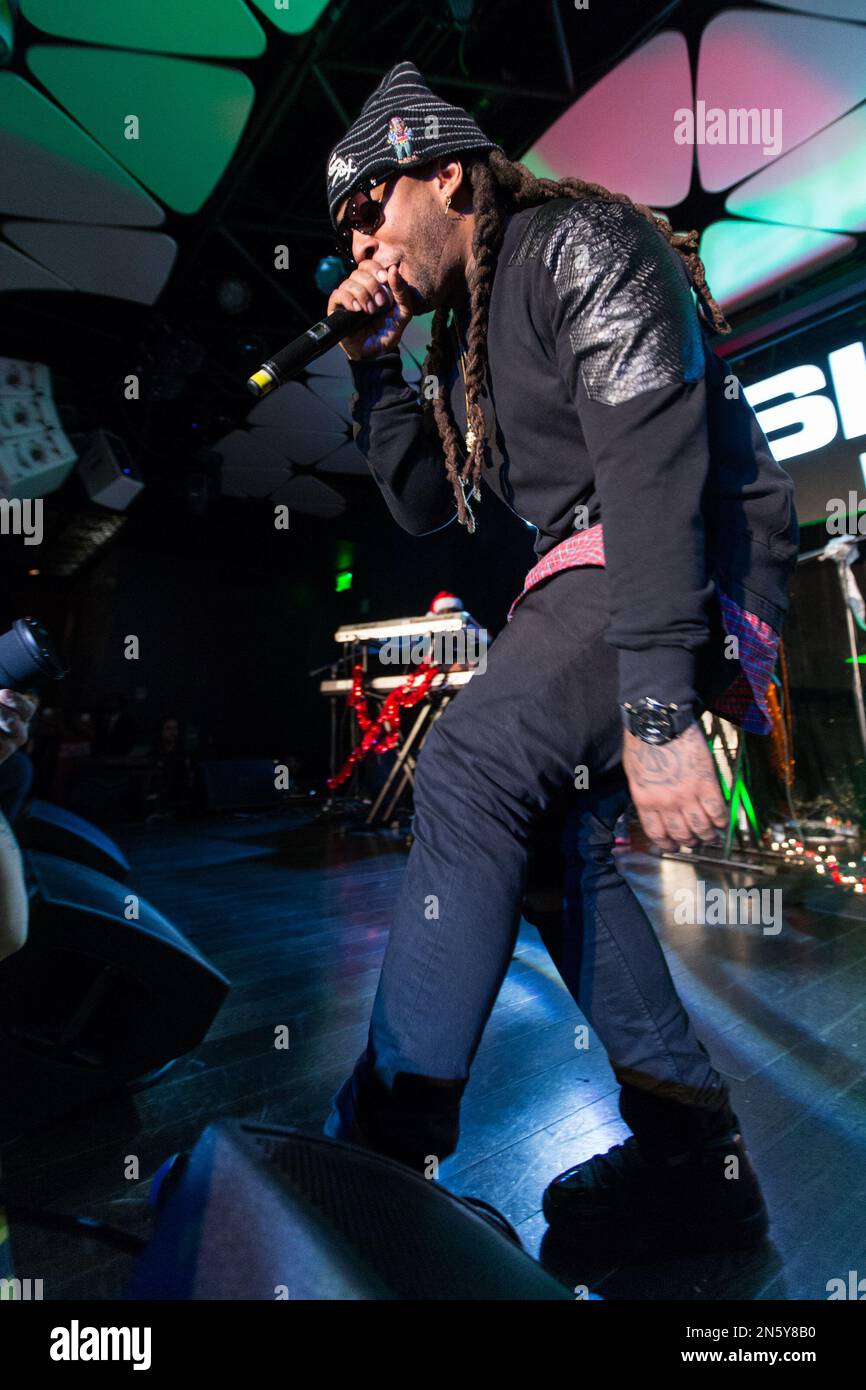 Ty Dolla Sign performs on stage during filming of SKEE Live on Tuesday ...