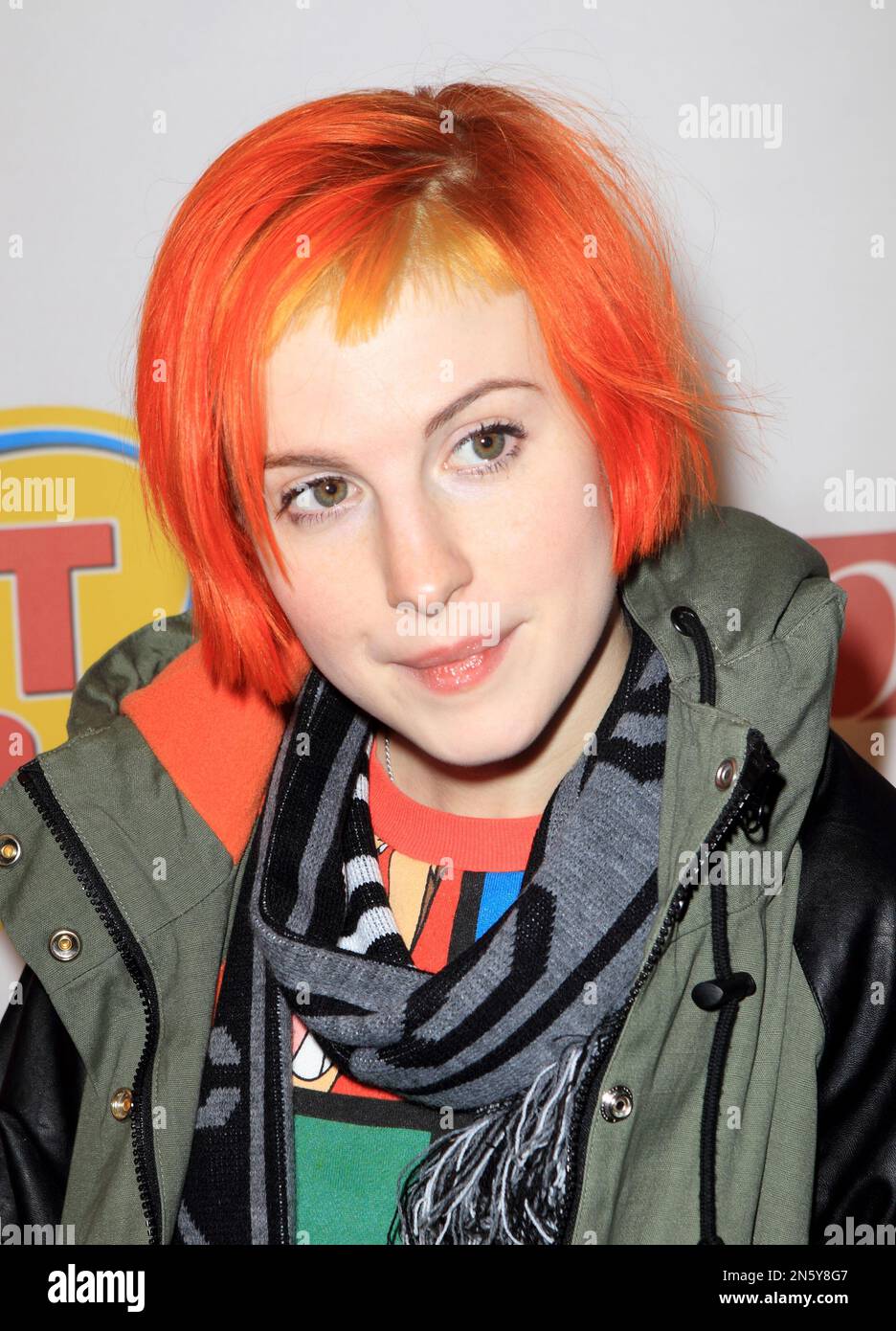 Hayley Williams of the rock band Paramore poses for photographers ...