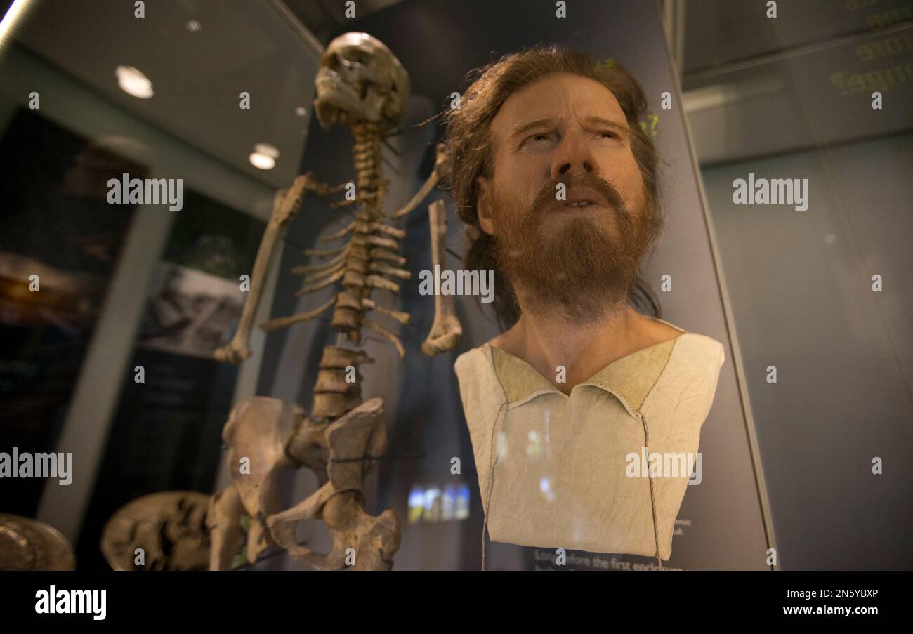 A forensic facial reconstruction taken from the skeleton of a man who ...