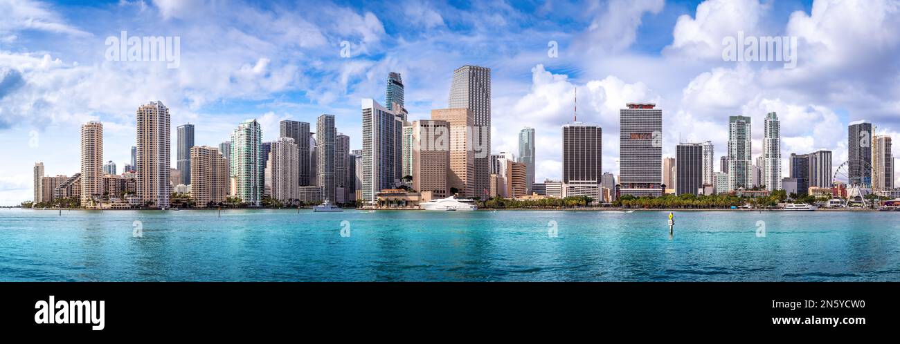 the skyline of miami, florida Stock Photo - Alamy