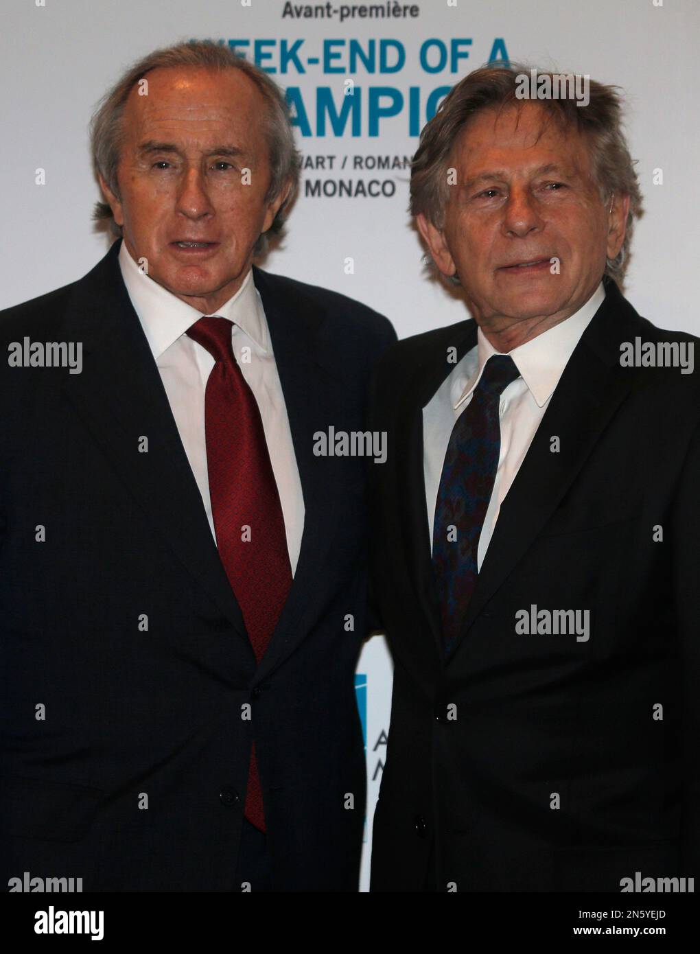 Polish-French film director Roman Polanski, right, and former F1 driver ...