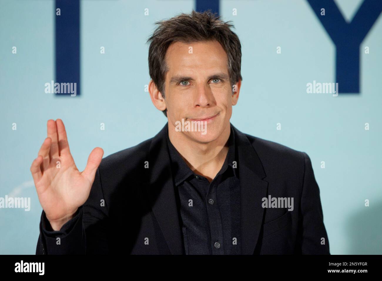 US actor Ben Stiller waves during the photocall of 'The Secret Life of ...