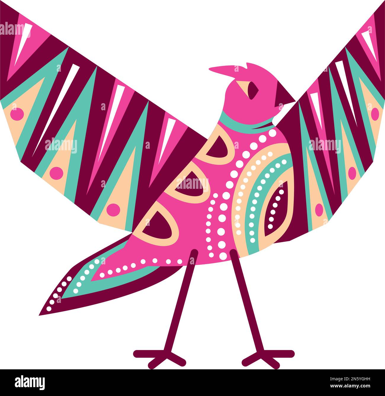 Bird flying beak open Stock Vector Images - Alamy