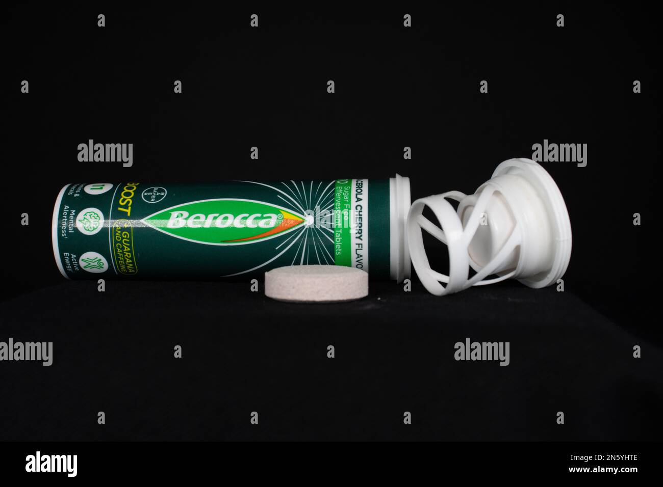 EXETER, DEVON, UK - JANUARY 17, 2023 Berocca is a brand of effervescent ...