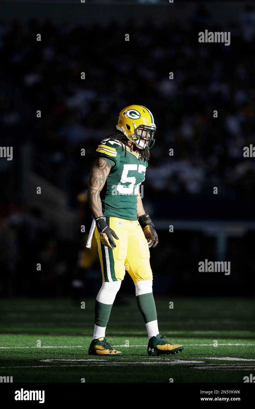 Green Bay Packers inside linebacker Jamari Lattimore (57) stands on the ...