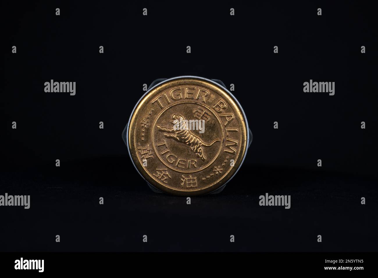 EXETER, DEVON, UK - JANUARY 17, 2023 Tiger Balm analgesic heat rub ...