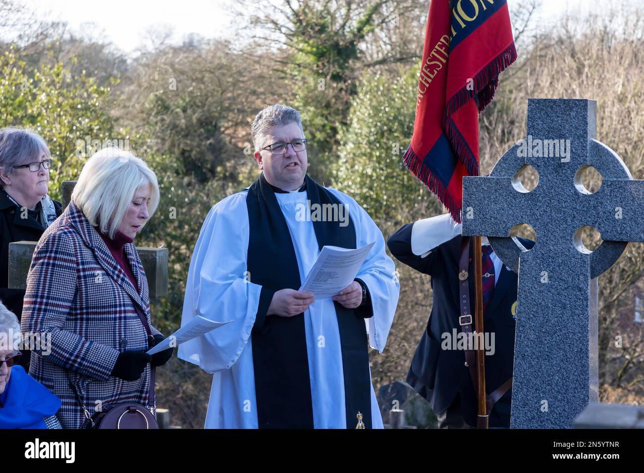 A memorial service at Rostherne church cemetery for SAS soldier Major ...