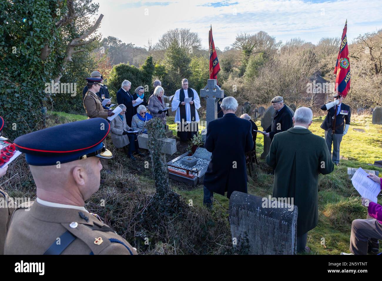 A memorial service at Rostherne church cemetery for SAS soldier Major ...