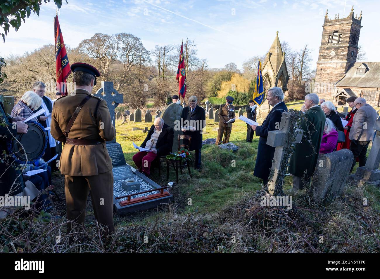 A memorial service at Rostherne church cemetery for SAS soldier Major ...