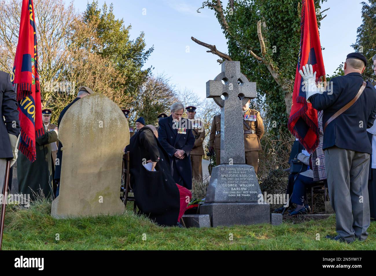 A memorial service at Rostherne church cemetery for SAS soldier Major ...