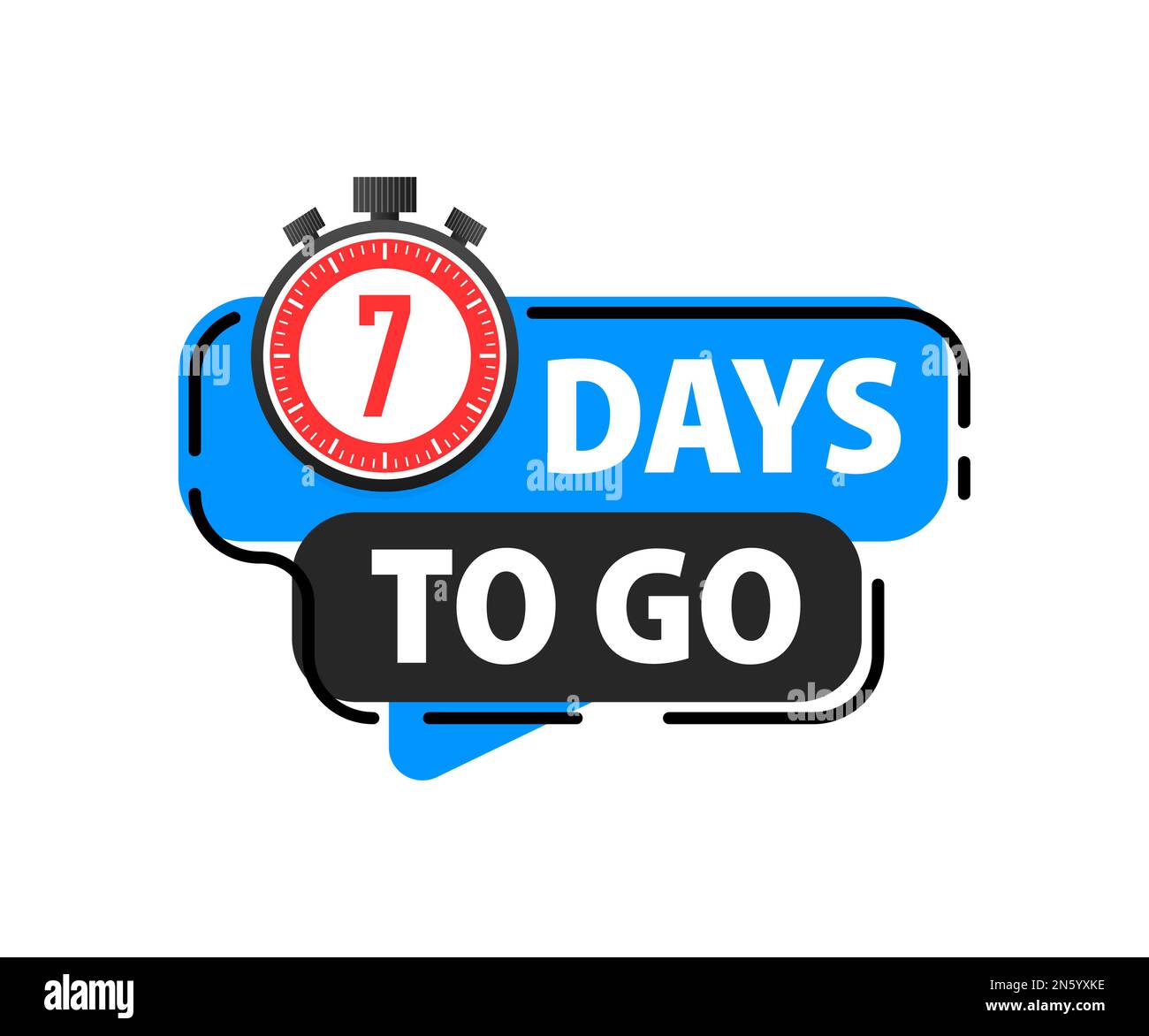 7 Days to go icon. Days Left Badges. Offer countdown date number. Timer ...