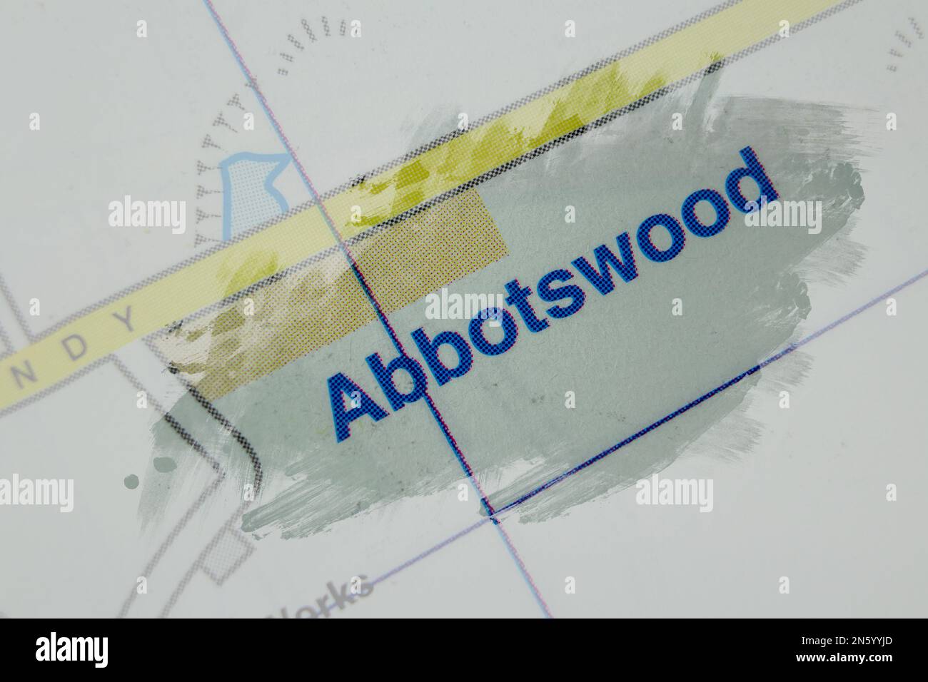 Abbotswood village, Hampshire, United Kingdom atlas map town name ...