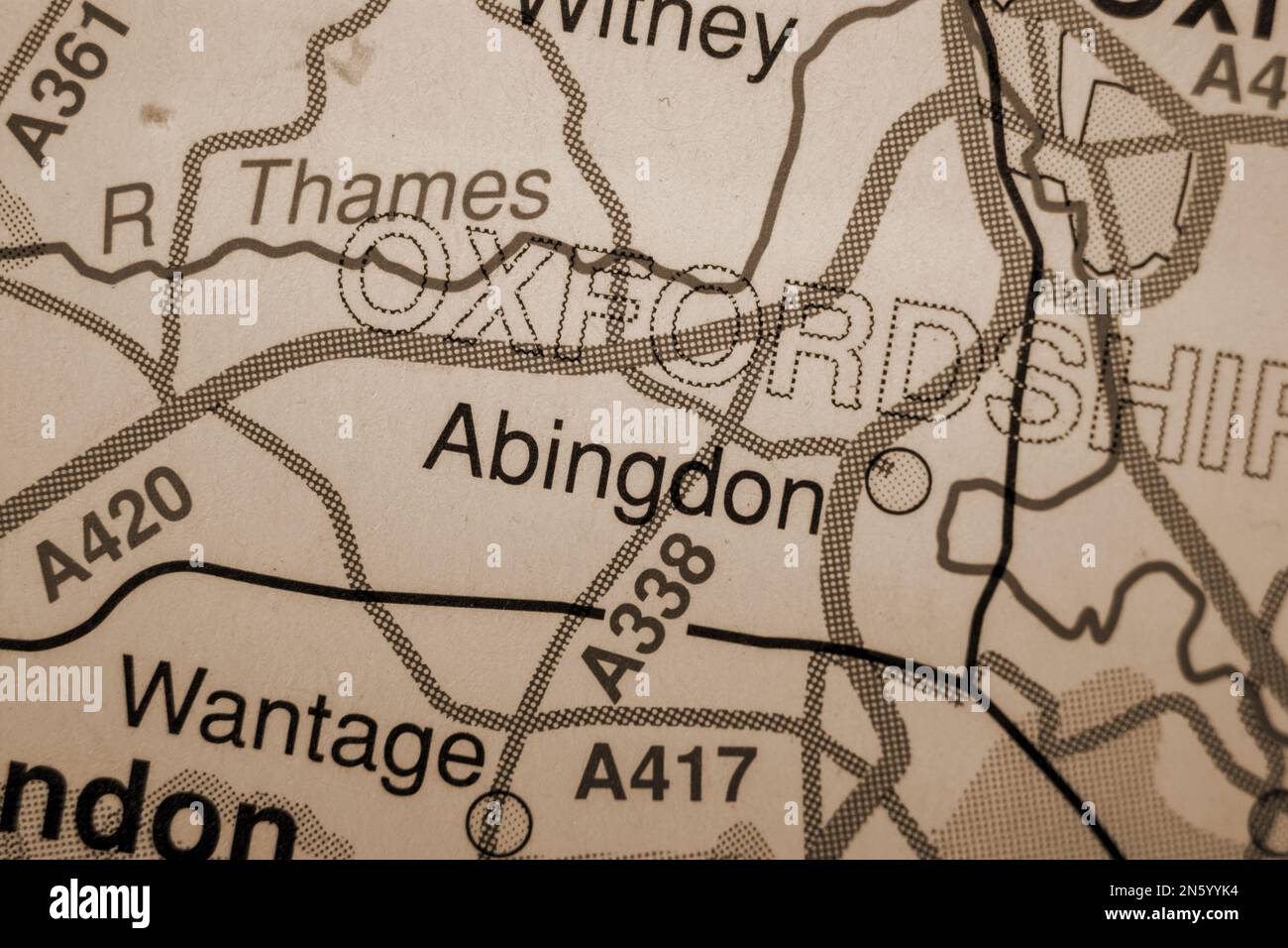 Map of abingdon hi-res stock photography and images - Alamy