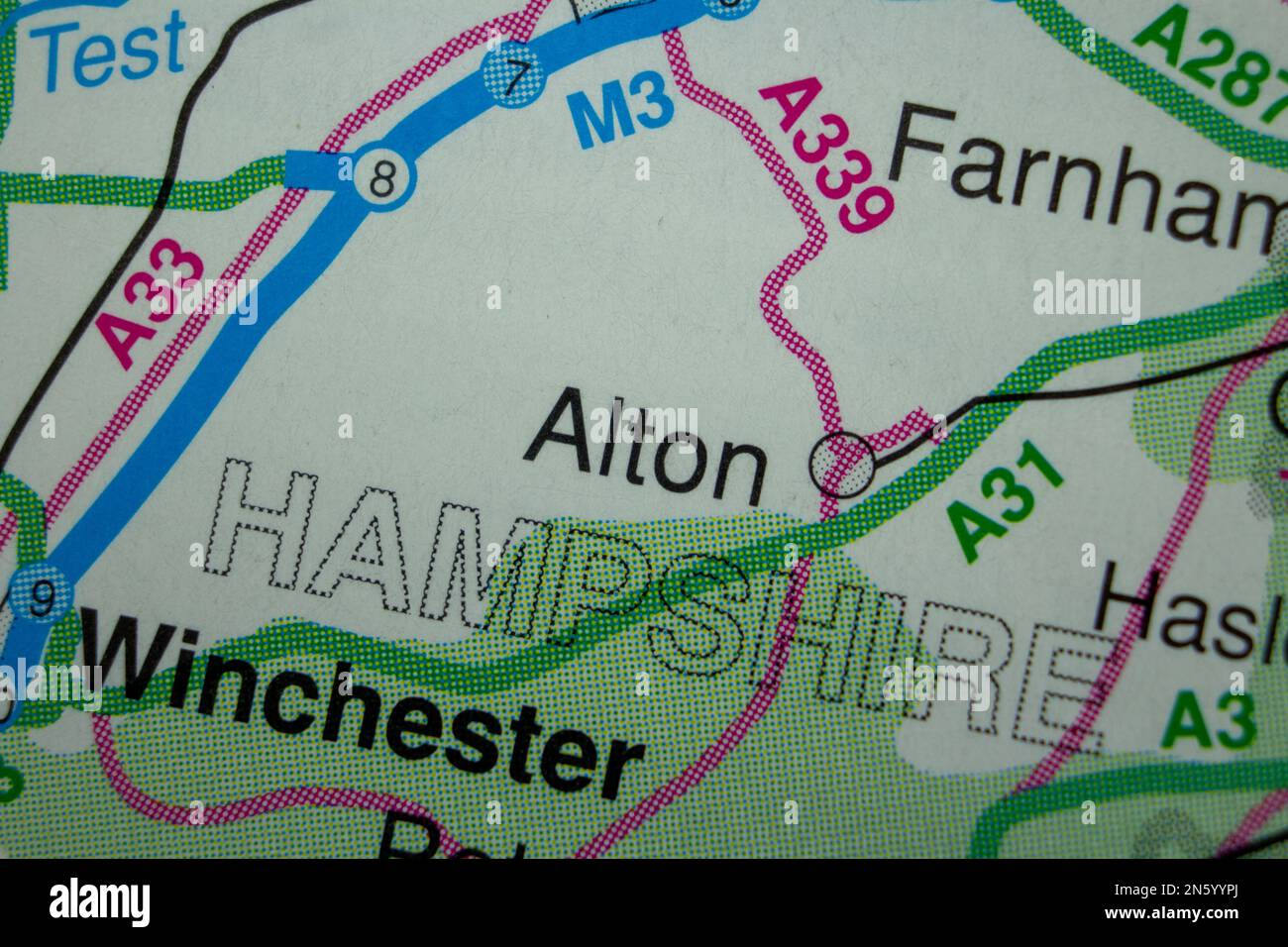 Alton, United Kingdom atlas map town name Stock Photo - Alamy