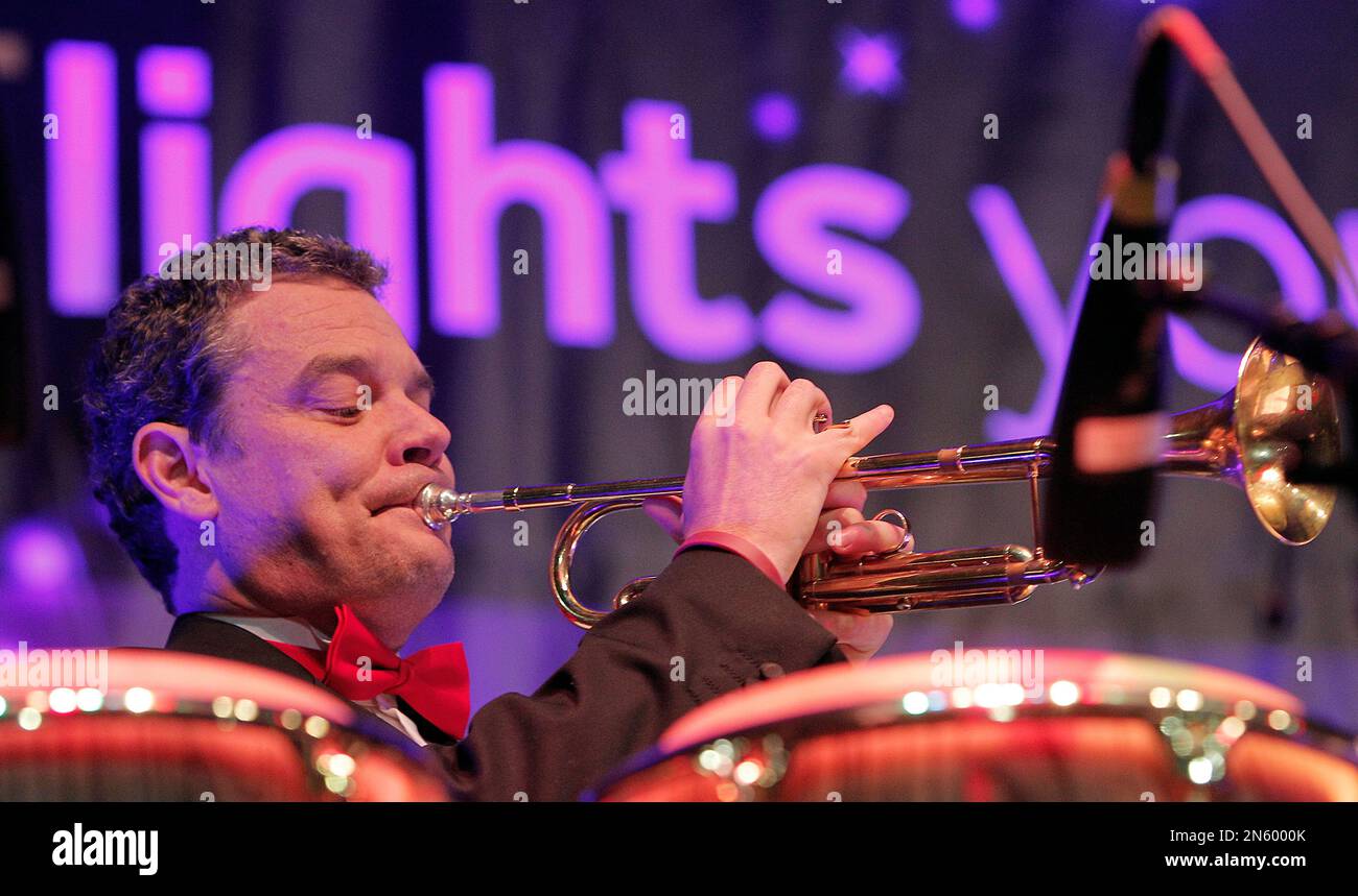 A member of the Dallas Symphony Orchestra Brass Quintet performs at the ...