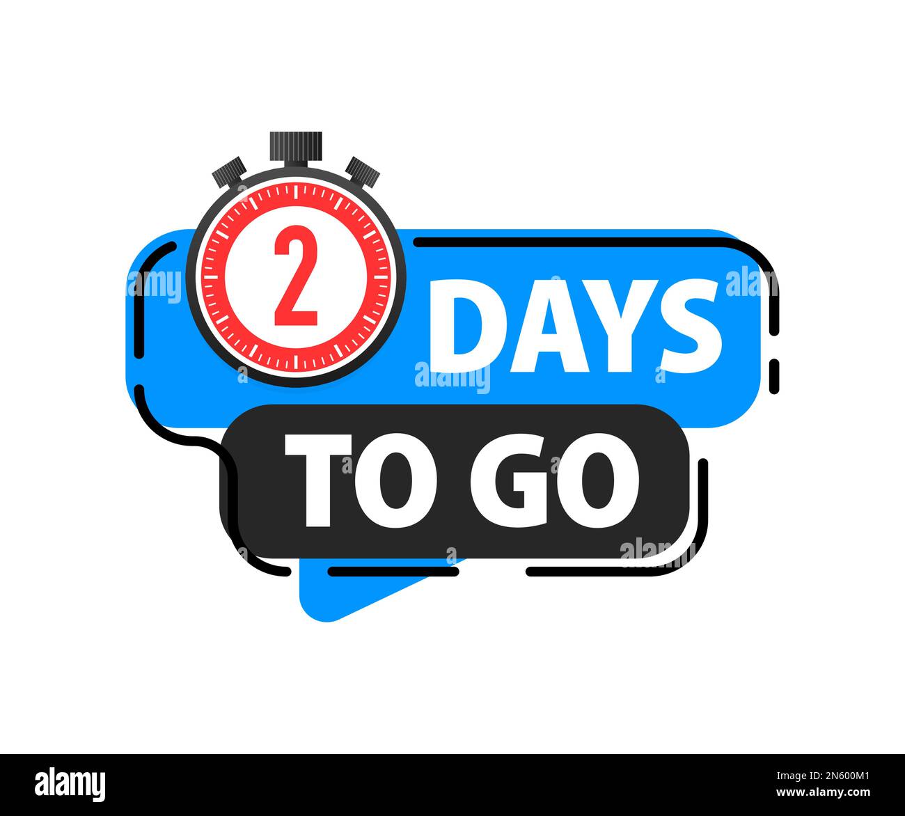 2 Days to go icon. Days Left Badges. Offer countdown date number. Timer ...