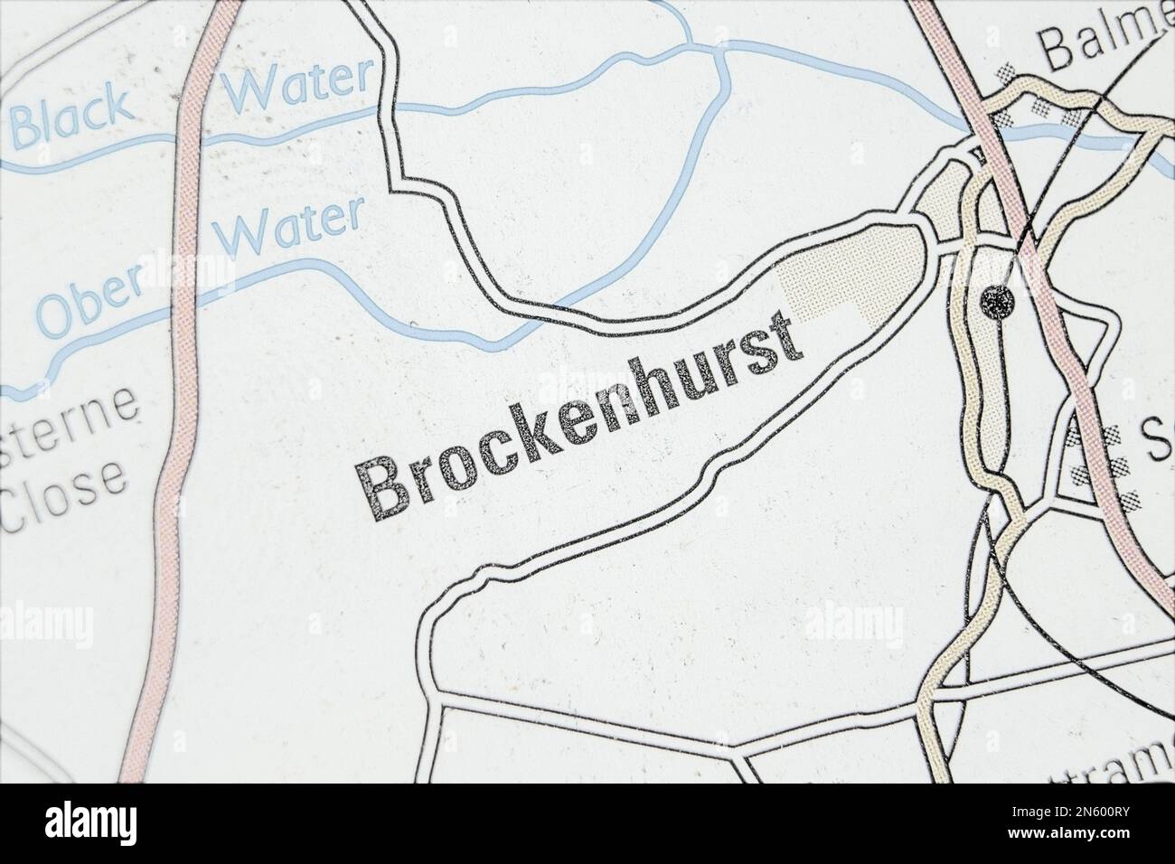 Brockenhurst Village, Hampshire, United Kingdom atlas map town name ...