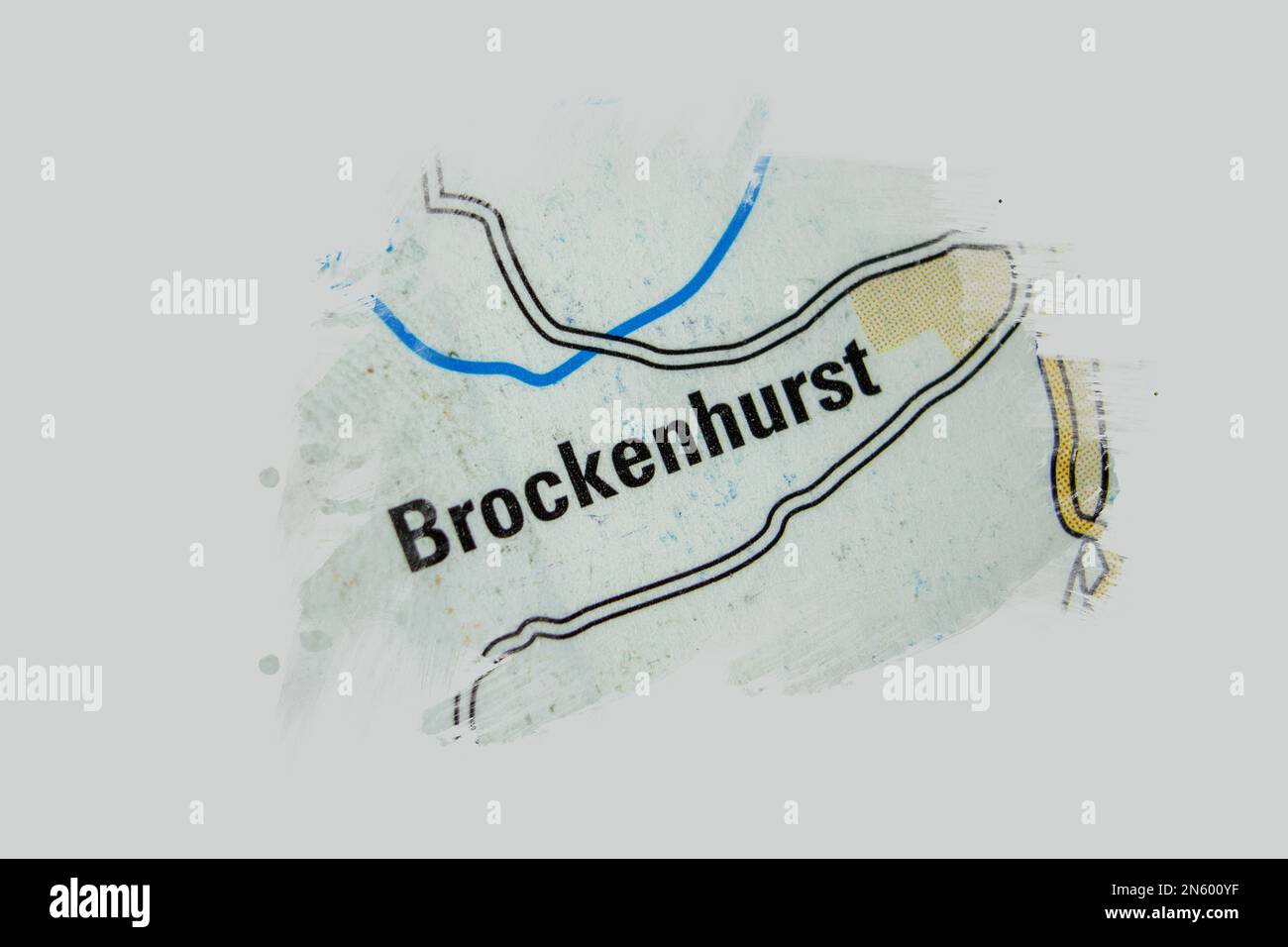 Brockenhurst Village, Hampshire, United Kingdom atlas map town name ...