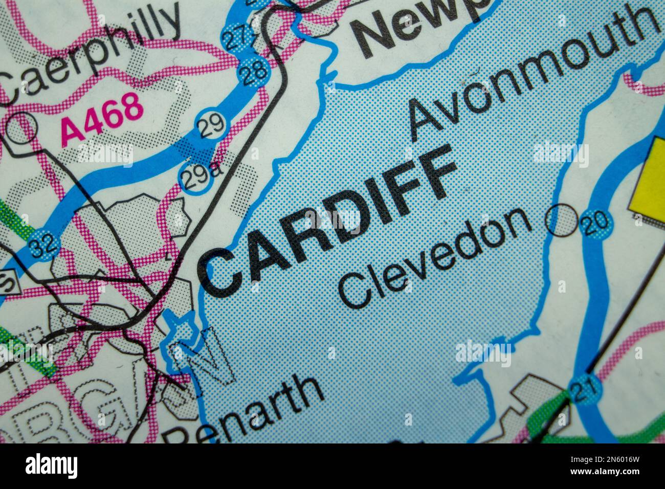 Cardiff map hi-res stock photography and images - Alamy