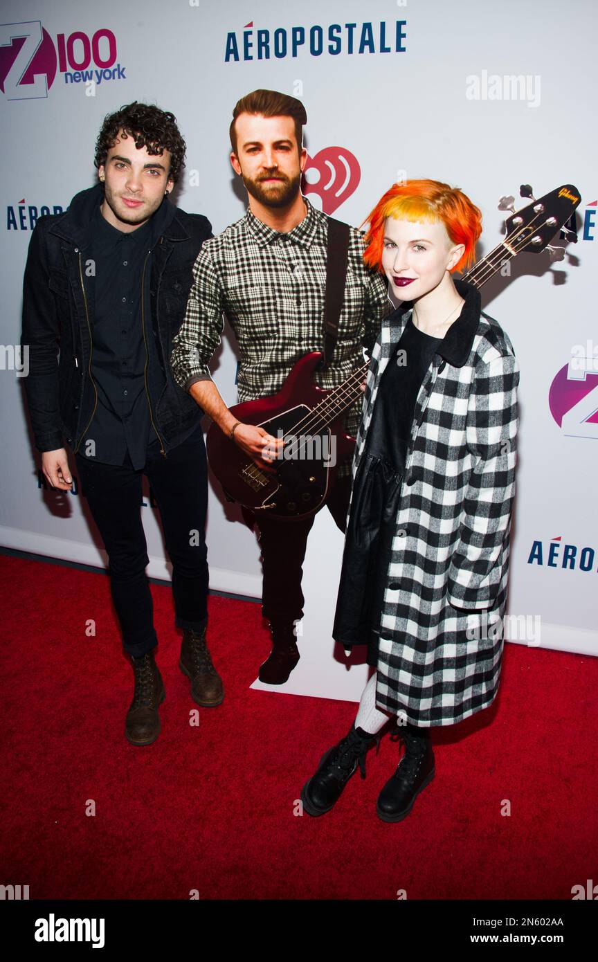 Paramore band members Taylor York, left, and Hayley Williams, right ...