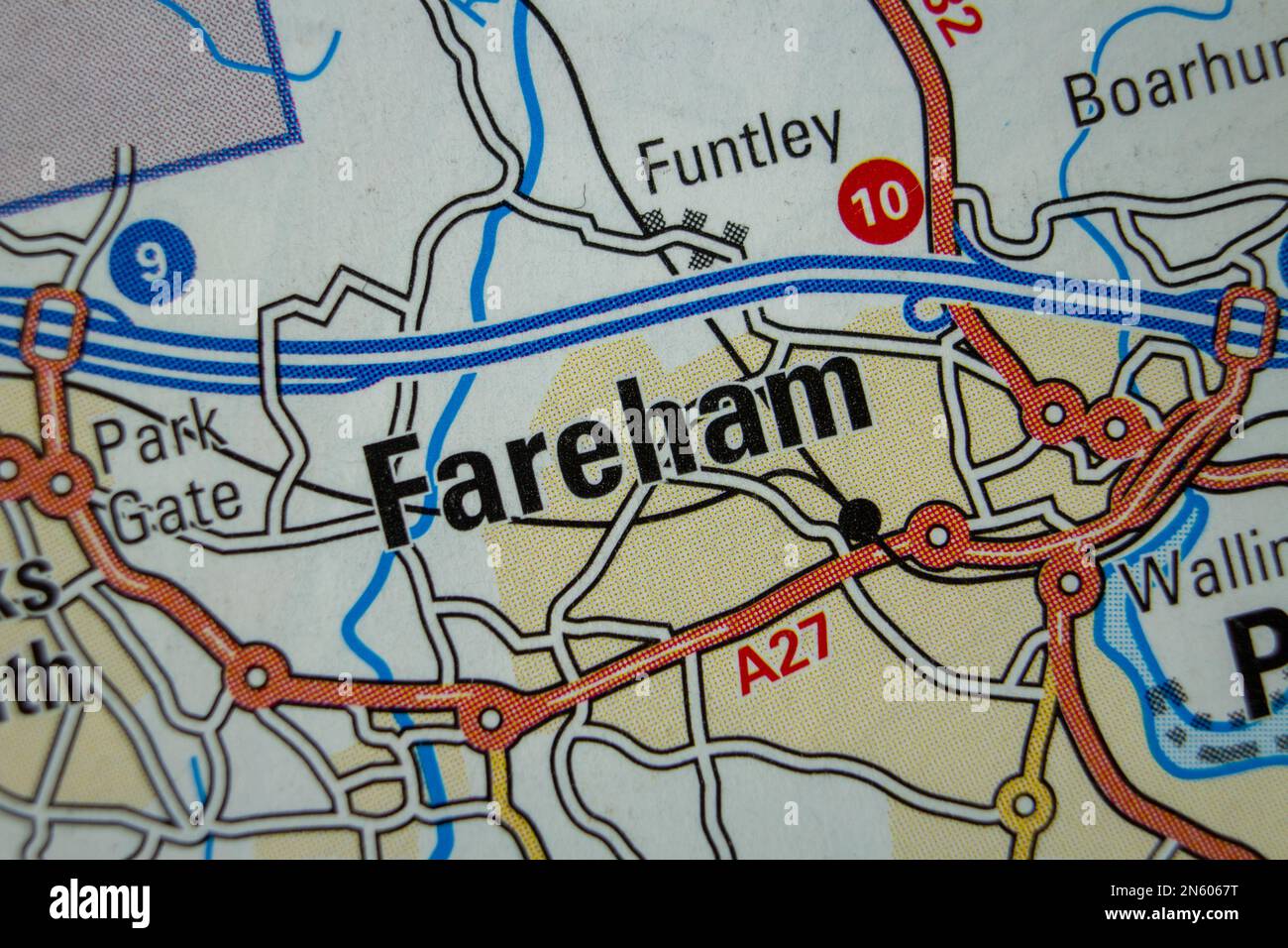 Fareham, Hampshire, United Kingdom atlas map town name Stock Photo - Alamy