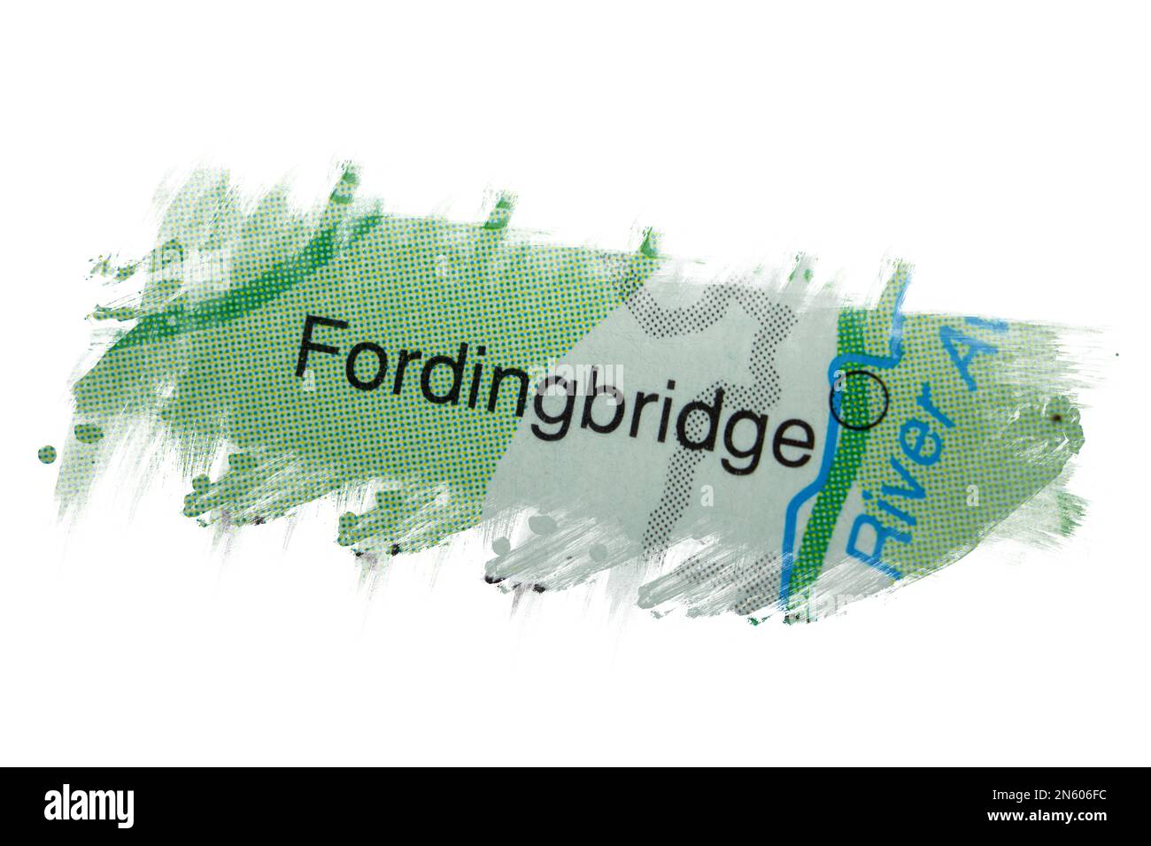 Fordingbridge, United Kingdom atlas map town name - paint Stock Photo ...