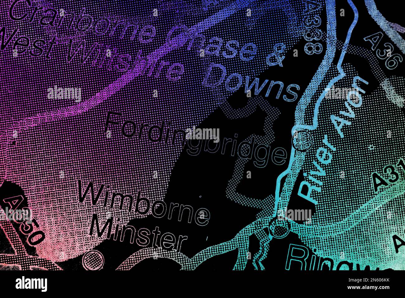 Map of fordingbridge hi-res stock photography and images - Alamy