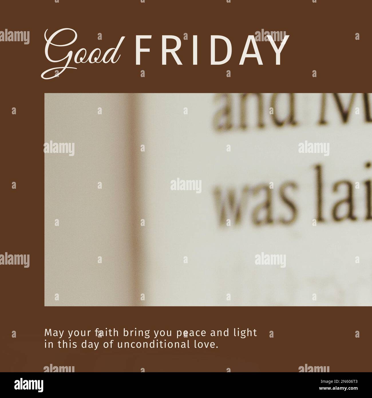 Composition of good friday text with text on brown background. Good ...