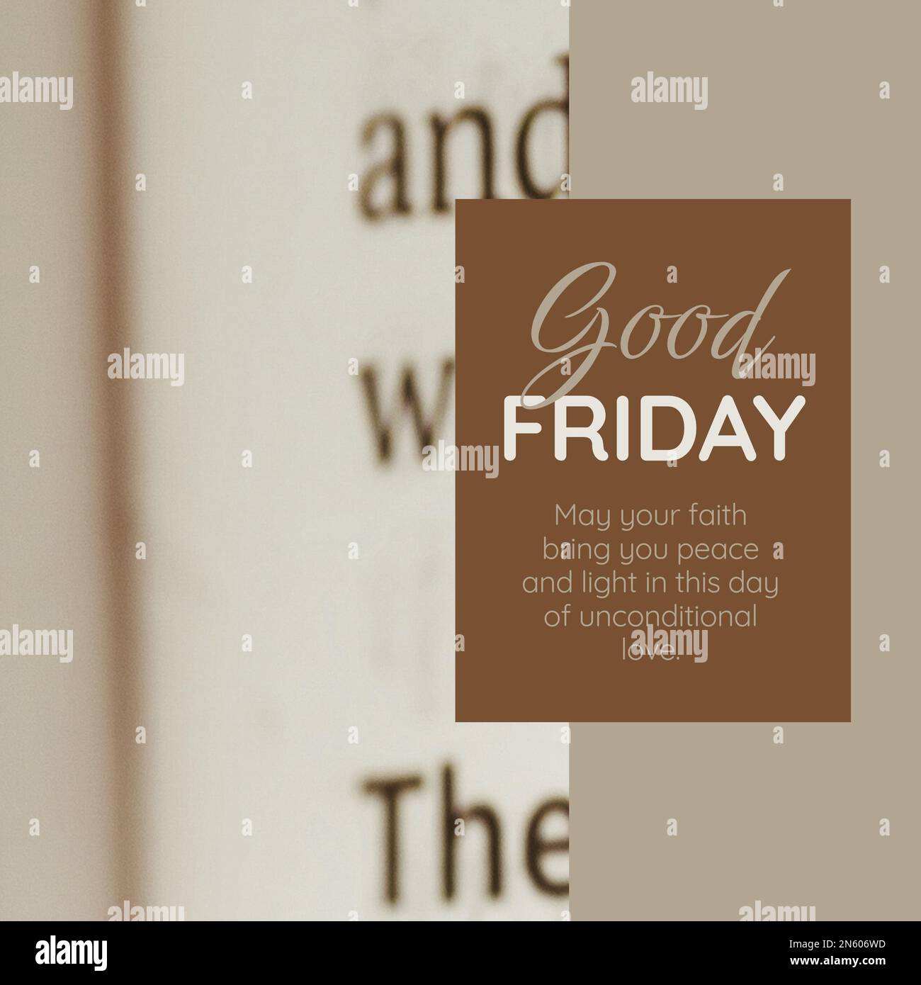 Composition of good friday text with text on beige background. Good ...