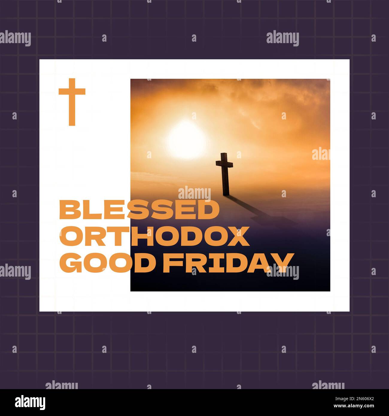 Composition of orthodox good friday text over sun and cross. Orthodox ...