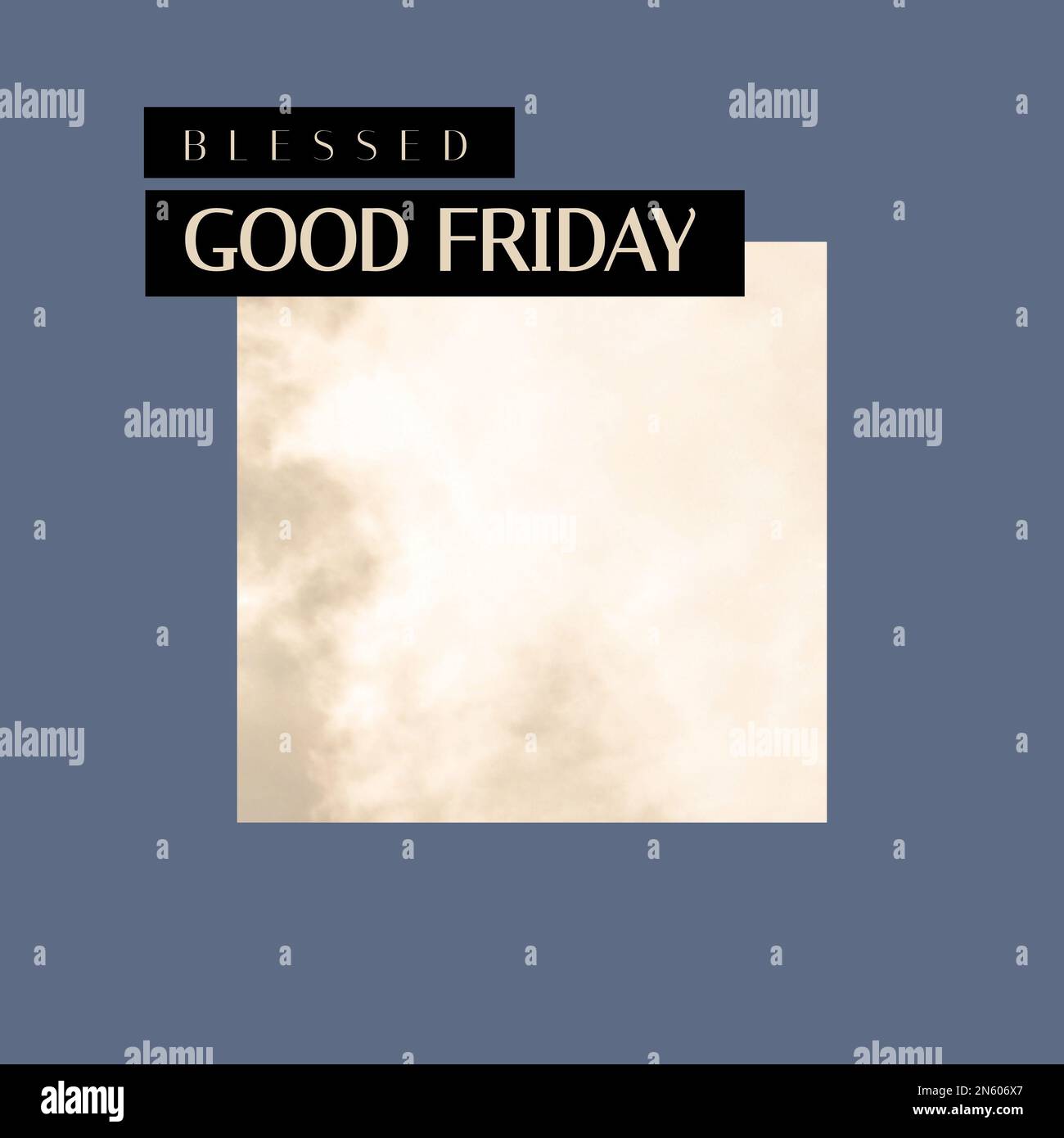 Composition of blessed good friday text over clouds. Blessed good ...