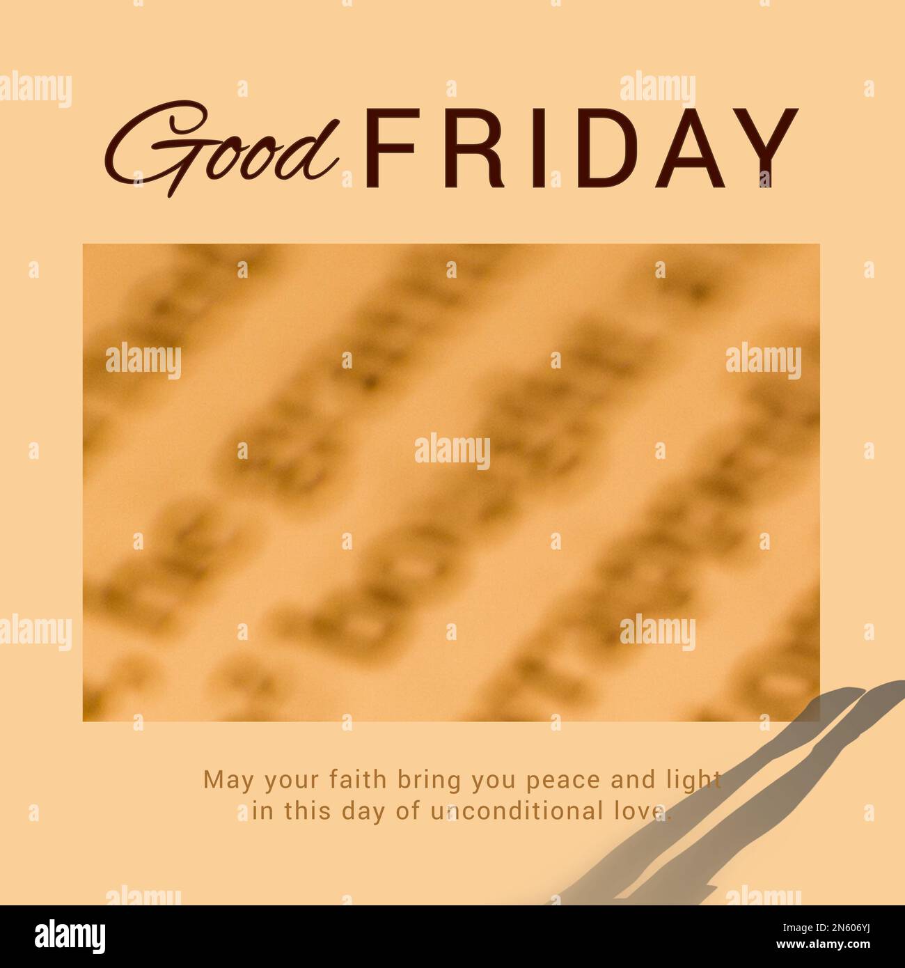 Composition of good friday text with text on beige background. Good ...
