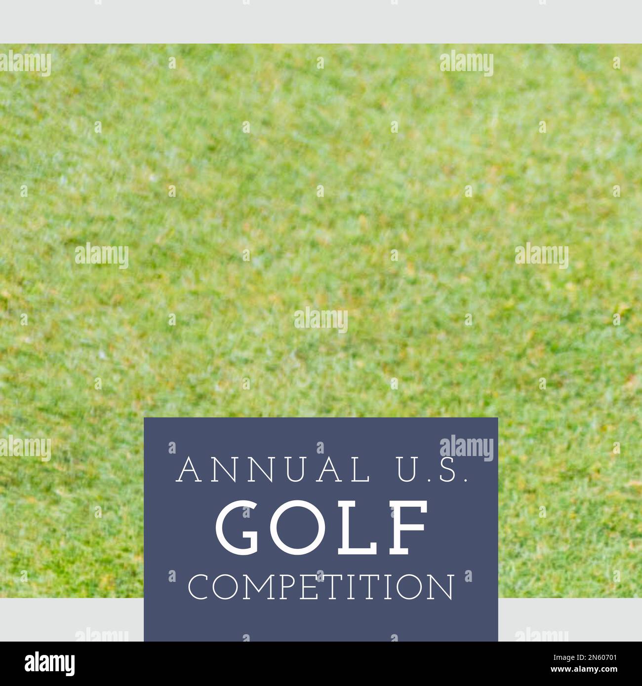 Composition of annual us golf competition text, grass and copy space on ...