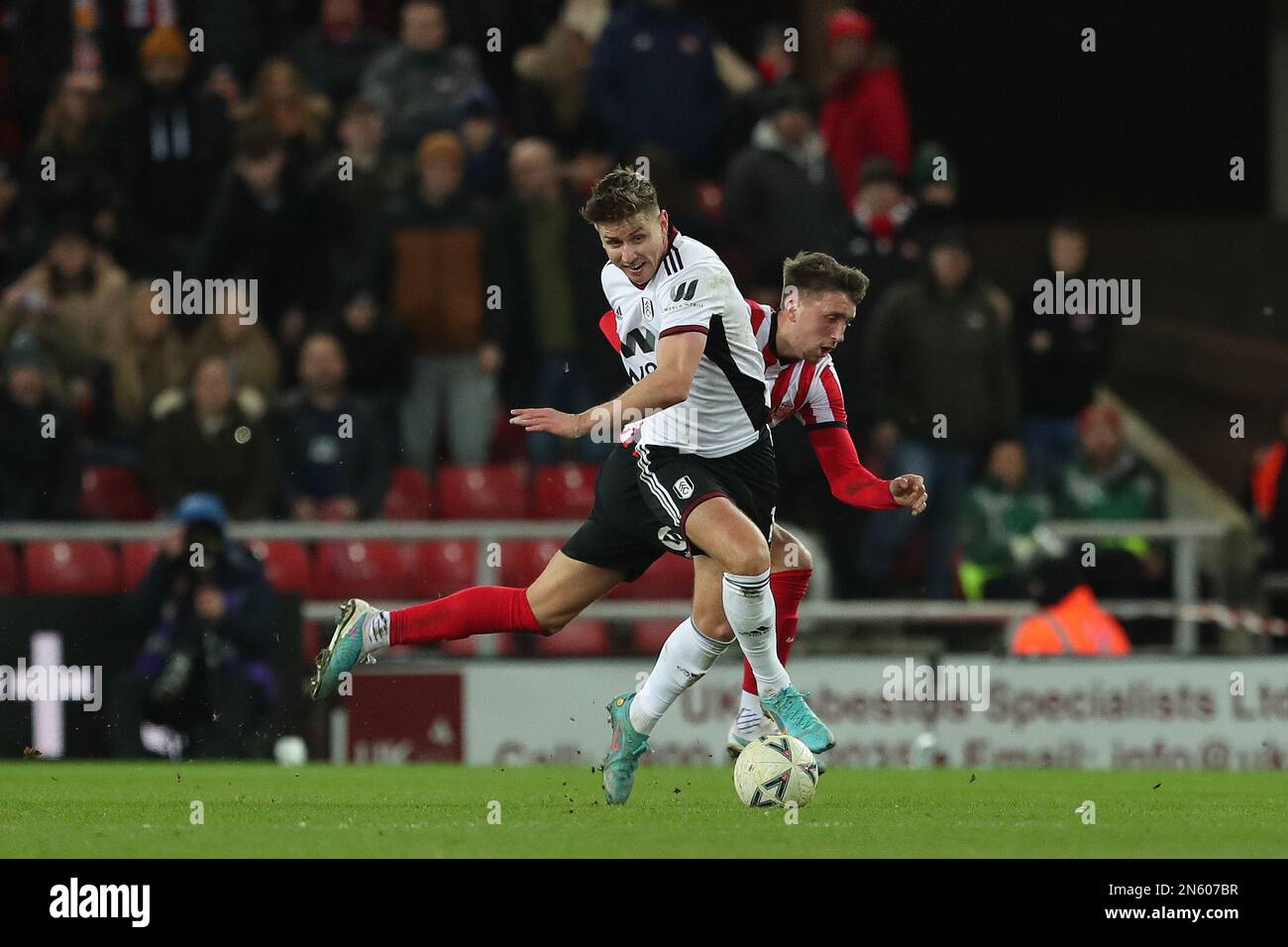 Sunderland, US, 8th February 2023. Dan Neil of Sunderland in action ...