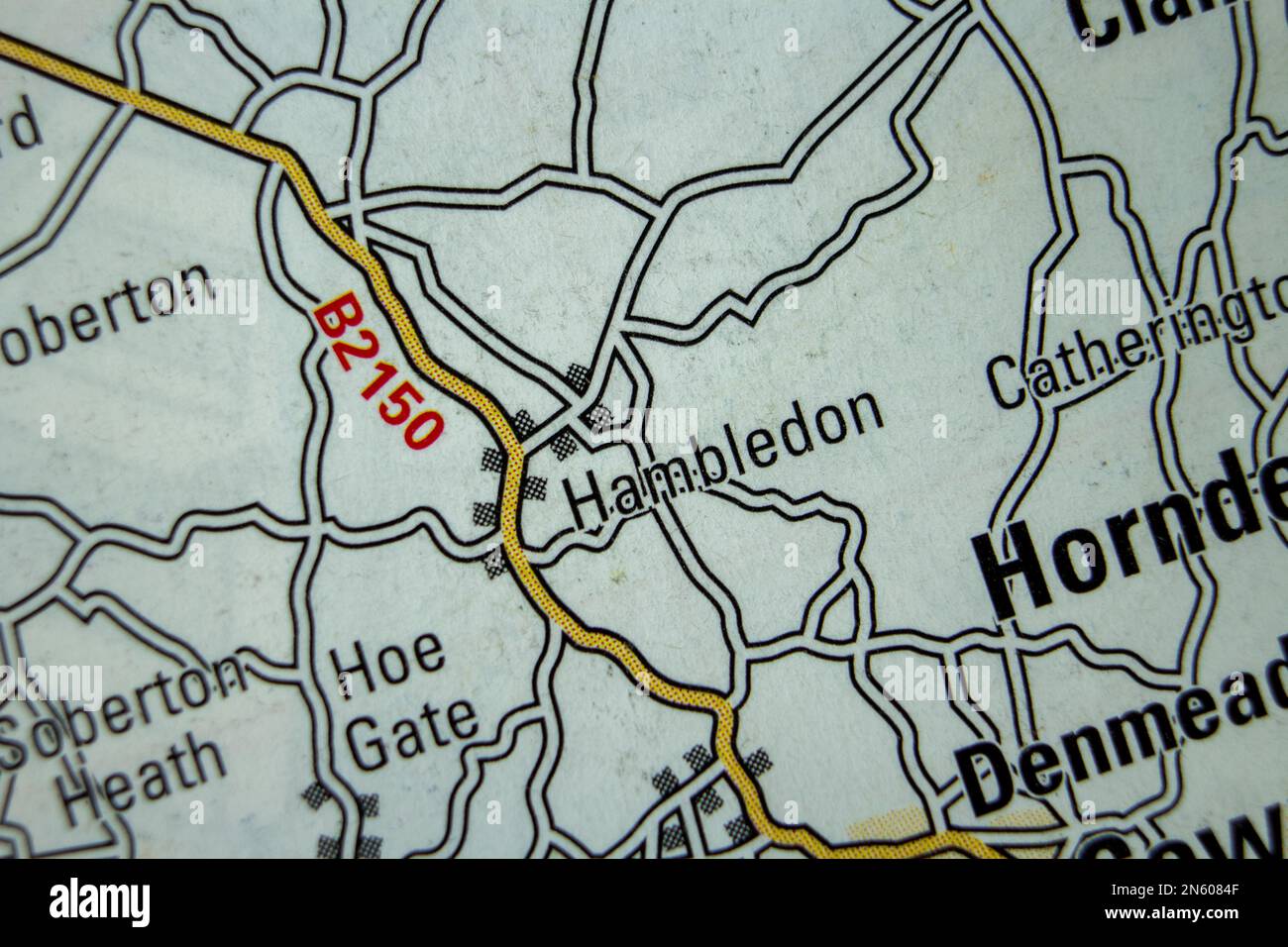 Hambledon village, Hampshire, United Kingdom atlas map town name Stock ...