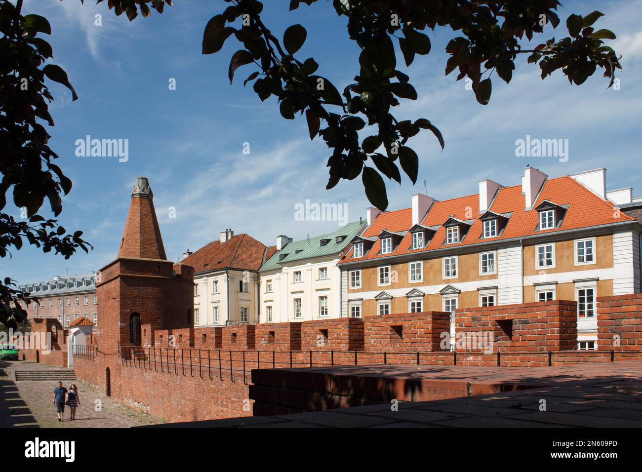 The 16th-century defense wall Warsaw Barbican Stock Photo - Alamy